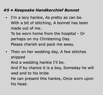 Baby Keepsake Gifts | 20 Handkerchief Bonnets | The Christening Corner