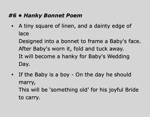 Baby Keepsake Gifts | 20 Handkerchief Bonnets | The Christening Corner