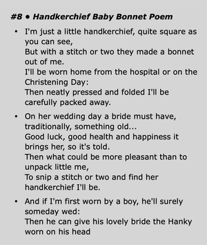 Baby Keepsake Gifts | 20 Handkerchief Bonnets | The Christening Corner