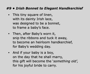 Baby Keepsake Gifts | 20 Handkerchief Bonnets | The Christening Corner